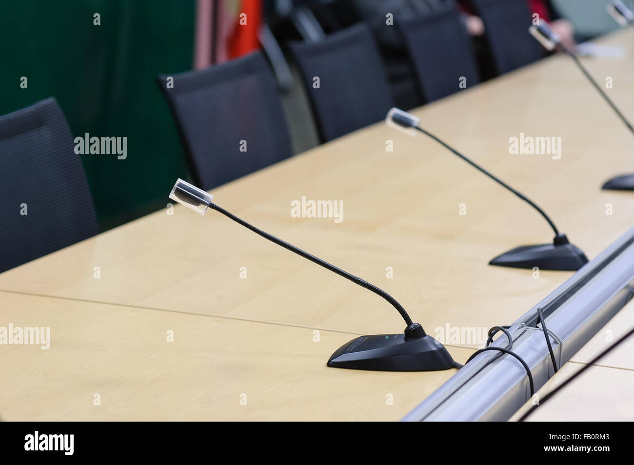 microphone on conference Stock Photo - Alamy