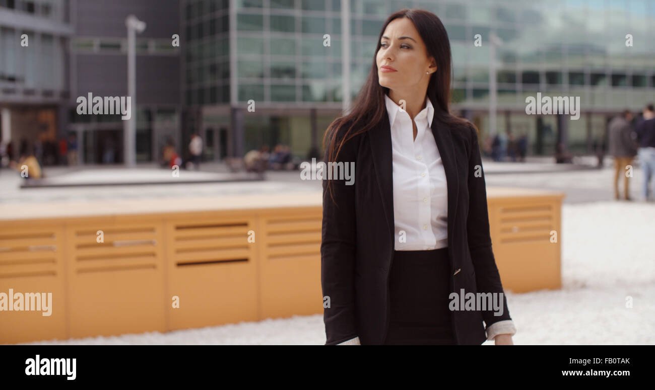Stylish businesswoman waiting for someone Stock Photo - Alamy