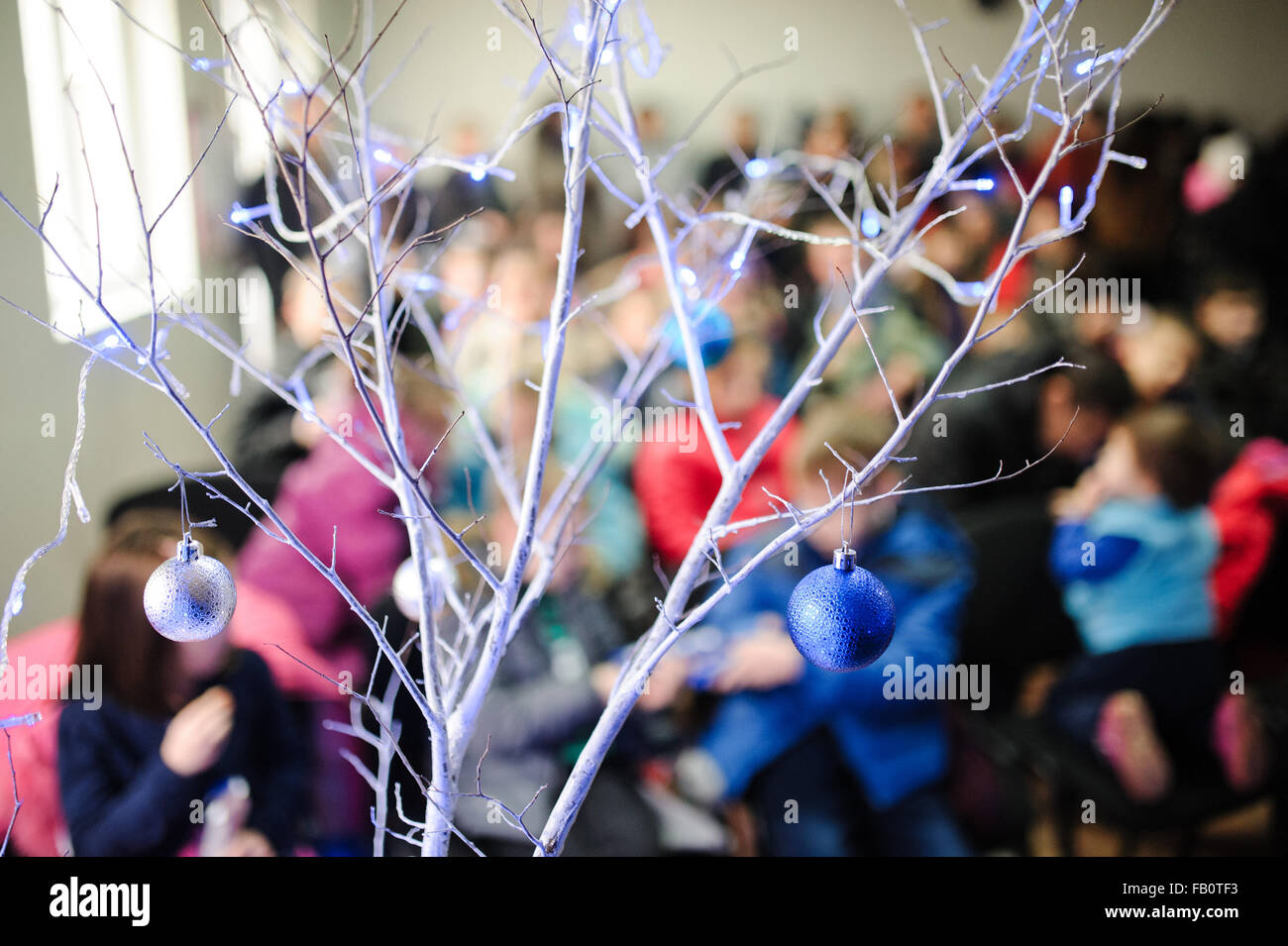 Christmas ornament hanging on a tree branch Stock Photo - Alamy