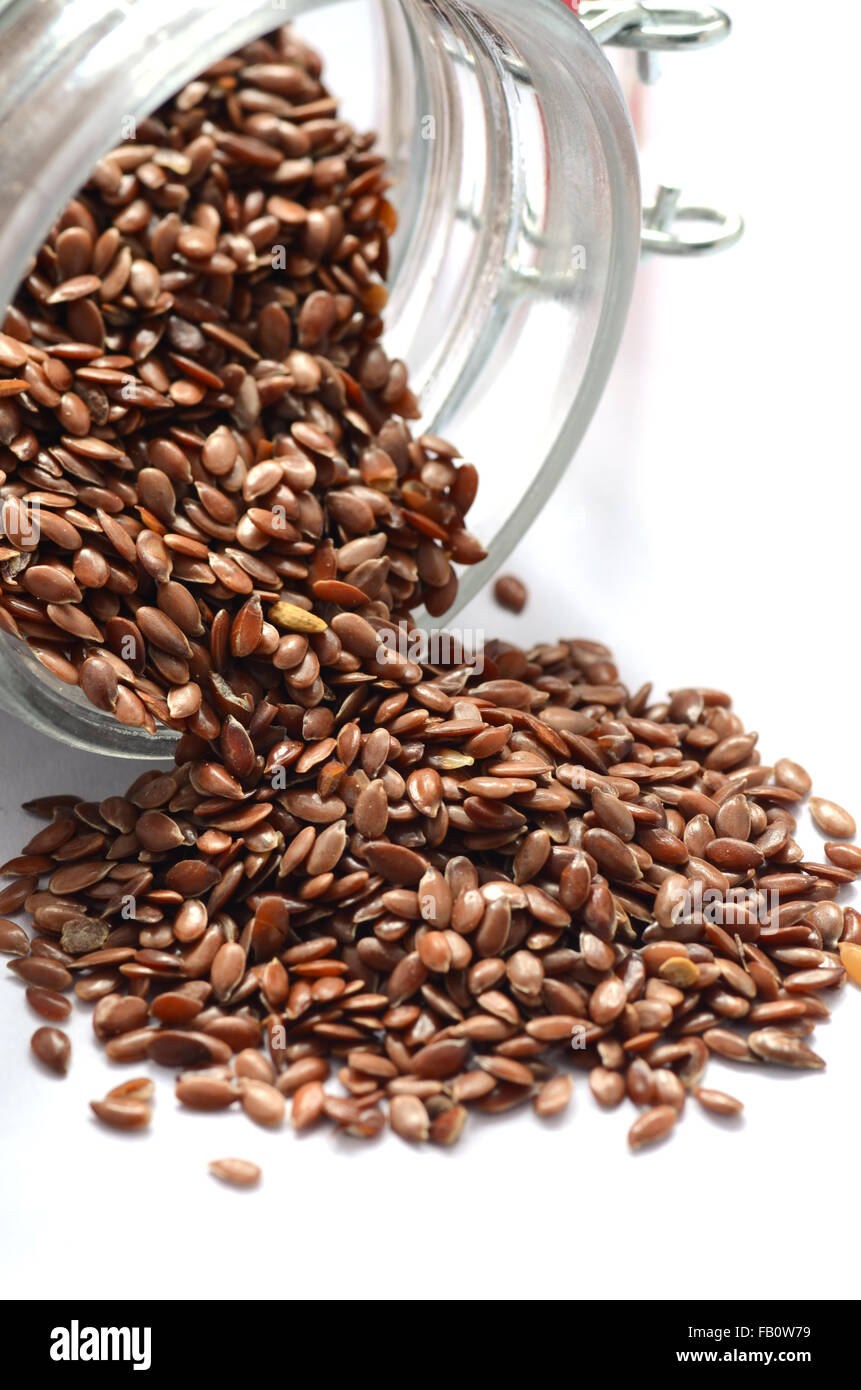 Close-up shot of Organic Linseed or Flax seed Stock Photo - Alamy
