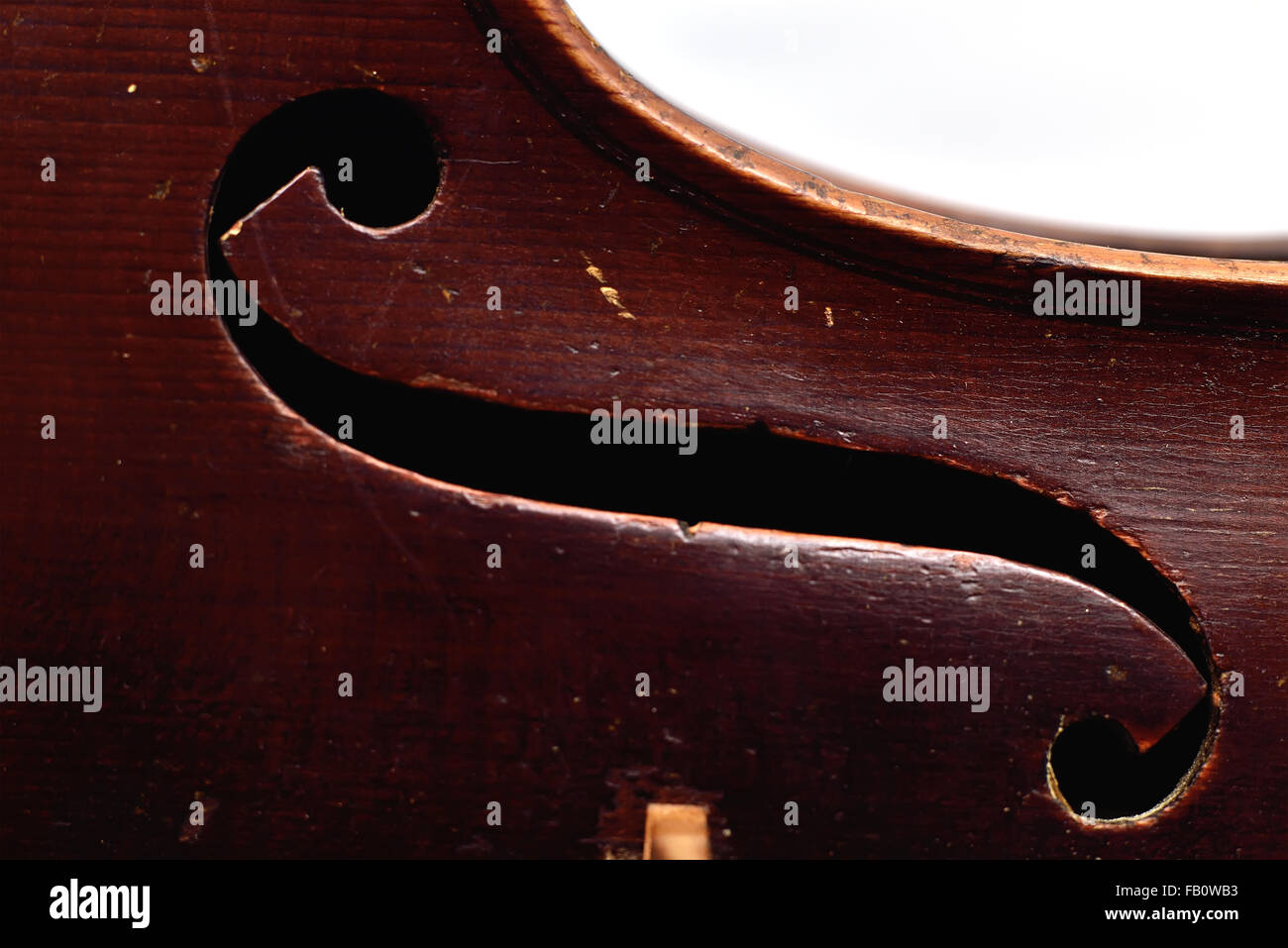 Sound hole in antique violin, extra close up Stock Photo - Alamy
