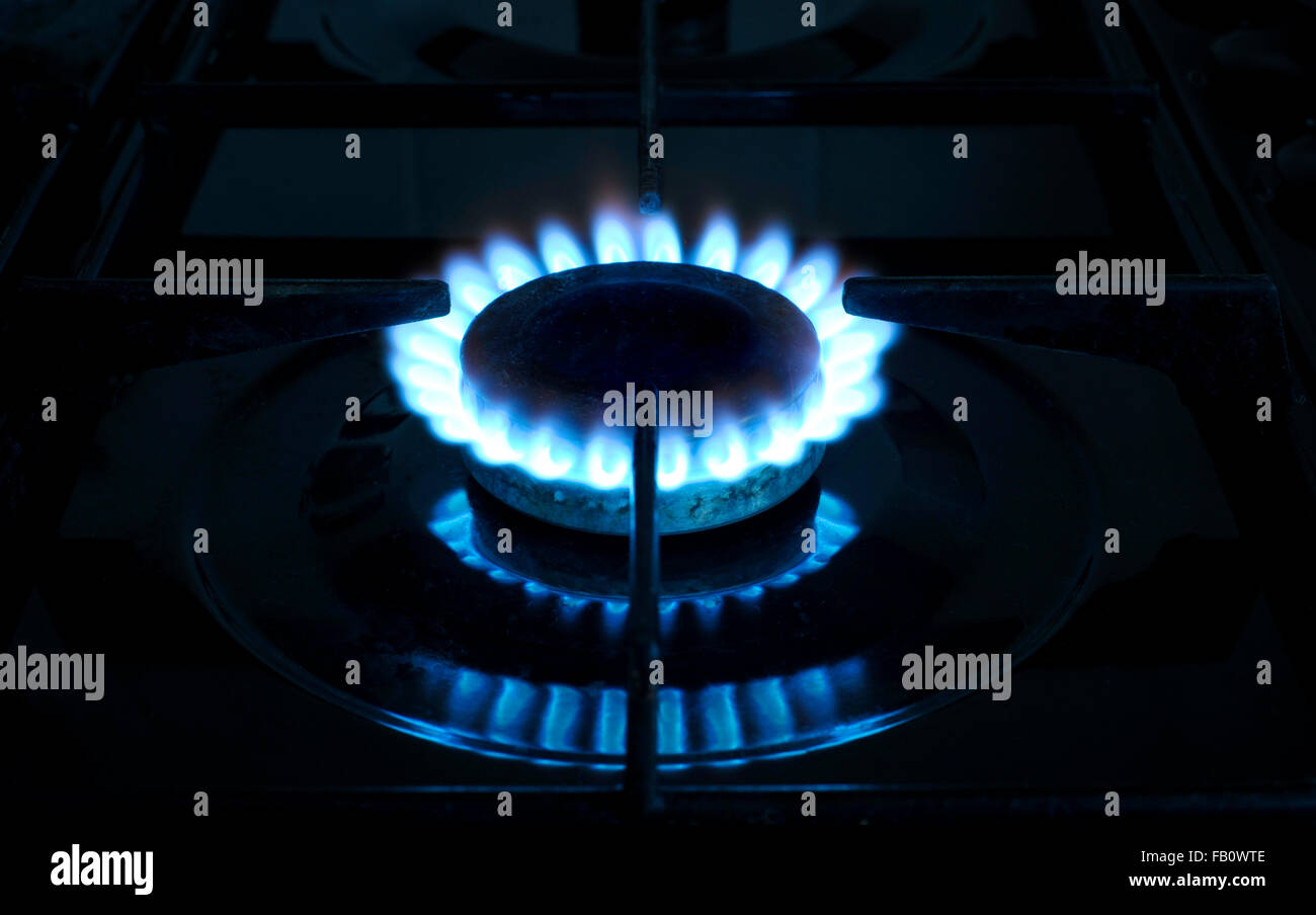Gas oven hob burner ring Stock Photo - Alamy