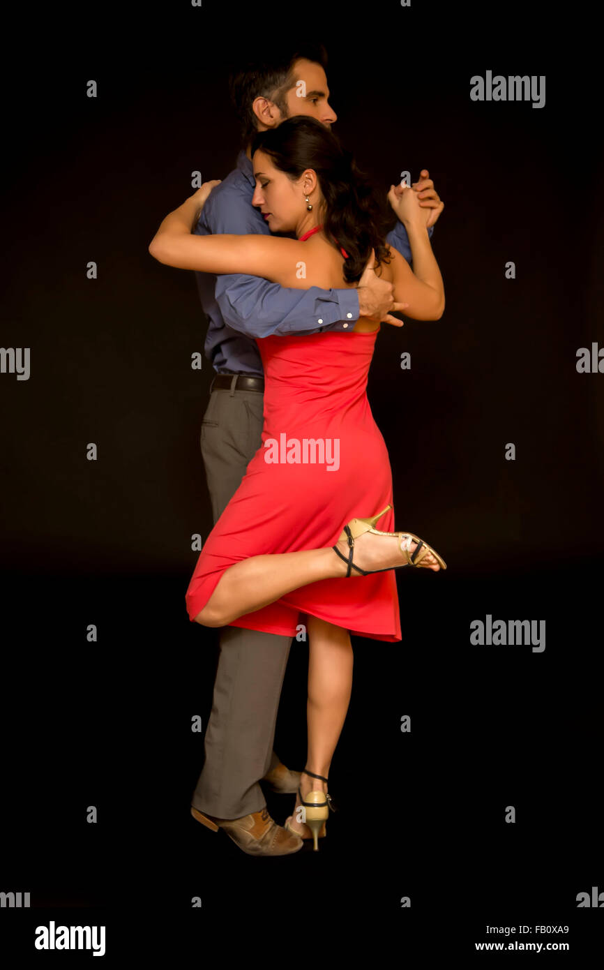 View at couple tango dancers Stock Photo - Alamy