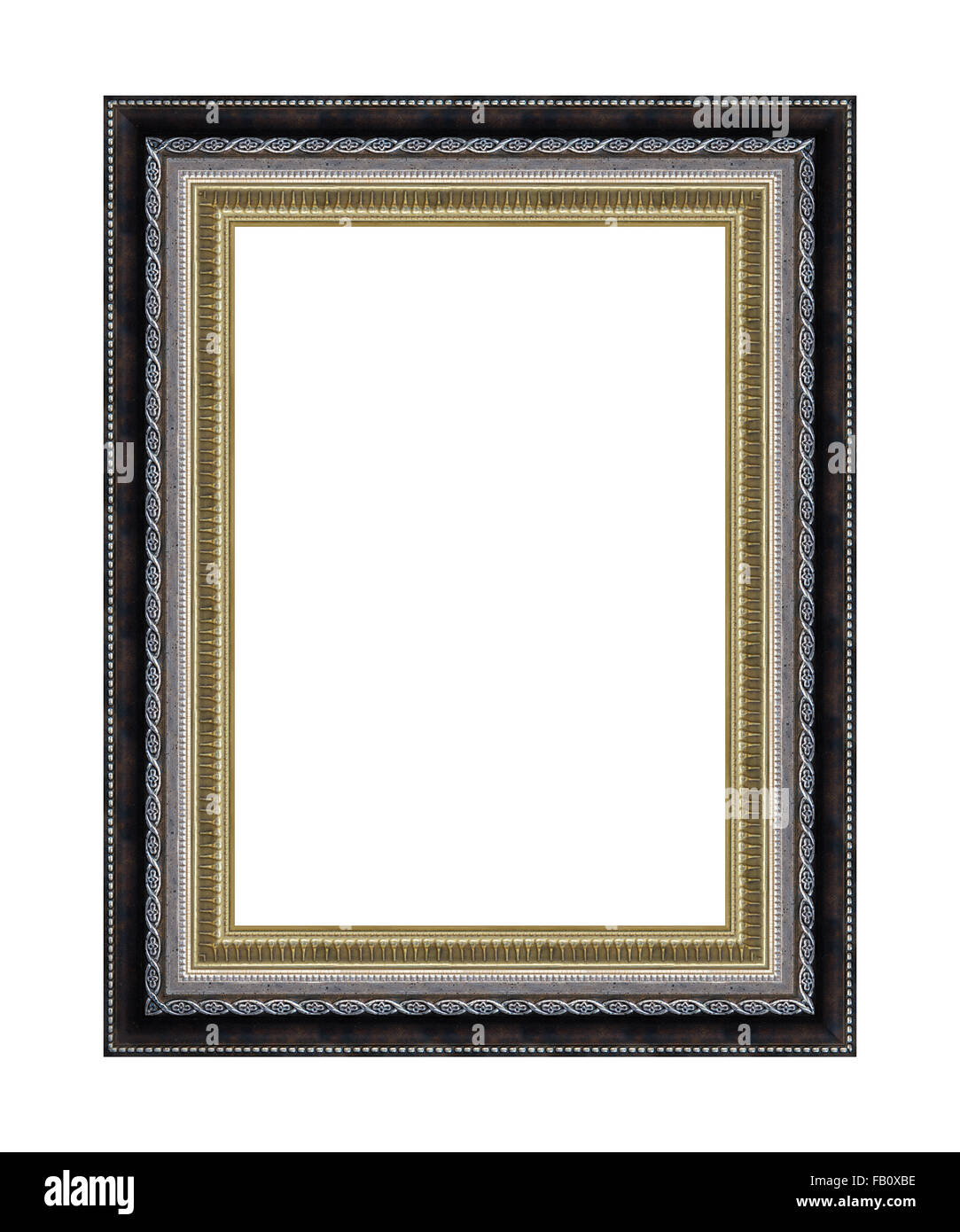 Picture frame isolated on white Stock Photo - Alamy