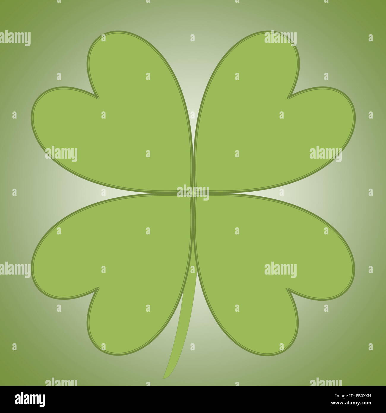 Four leaves clover in green color background Stock Photo - Alamy