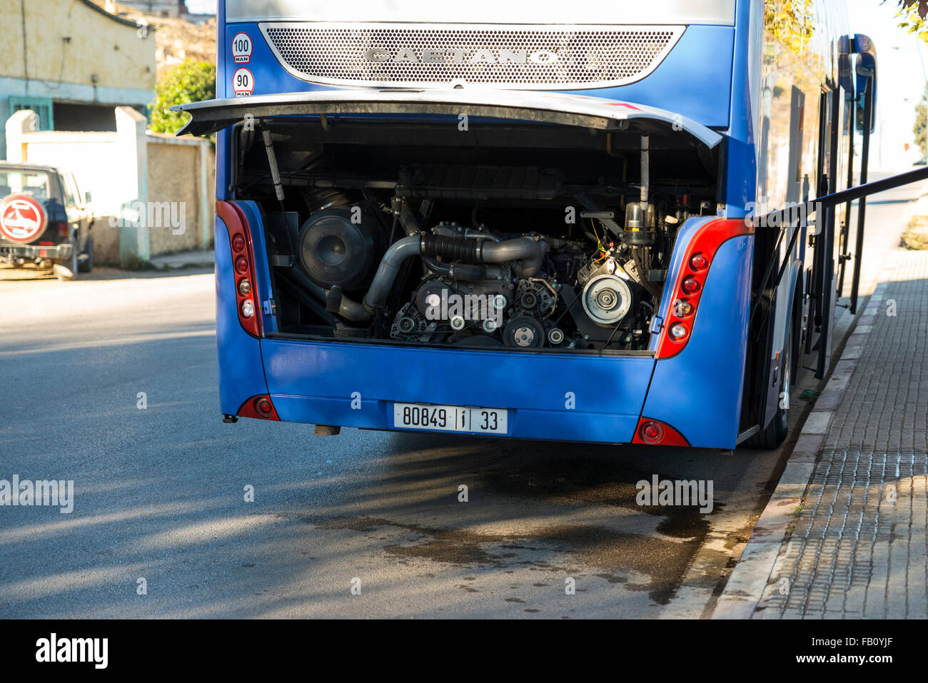 Engine compartment of a coach, Morroco, Africa Stock Photo - Alamy