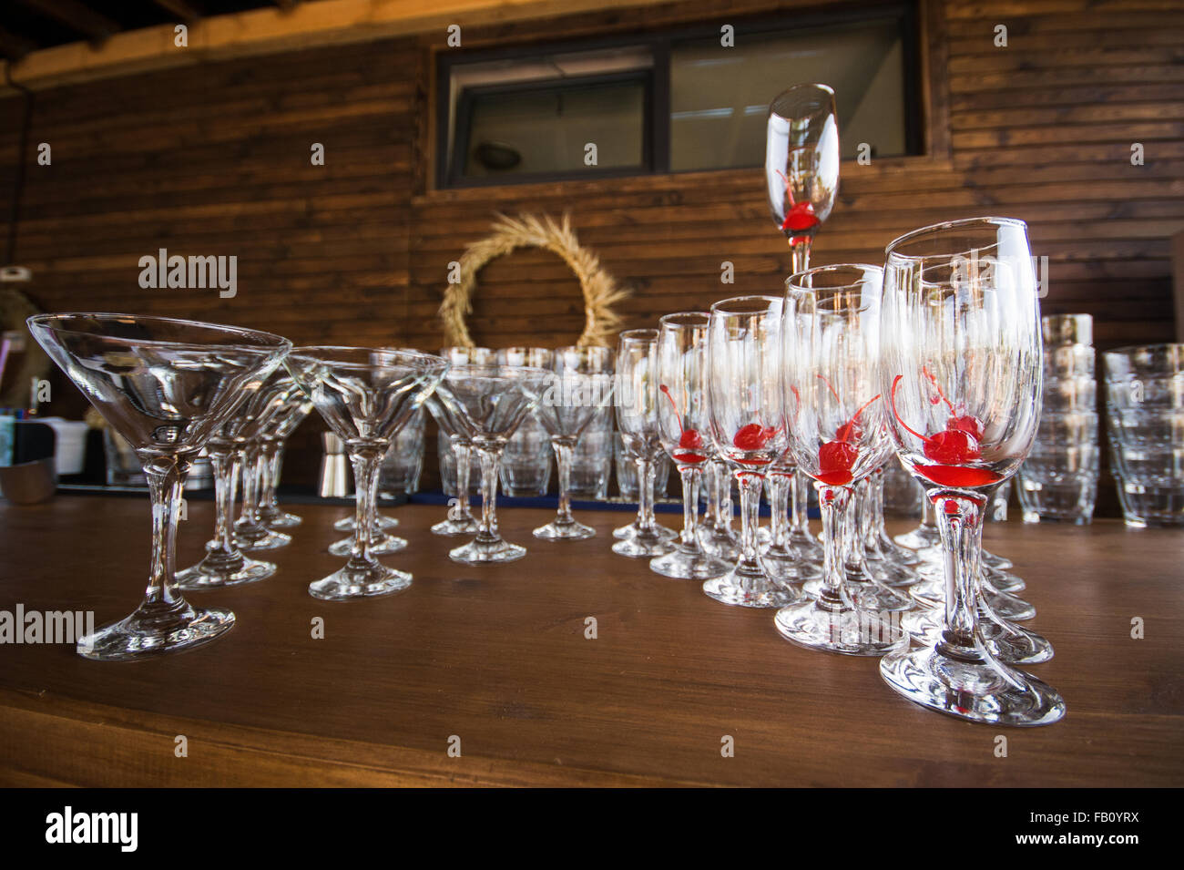 drink glasses at a wedding reception party Stock Photo - Alamy