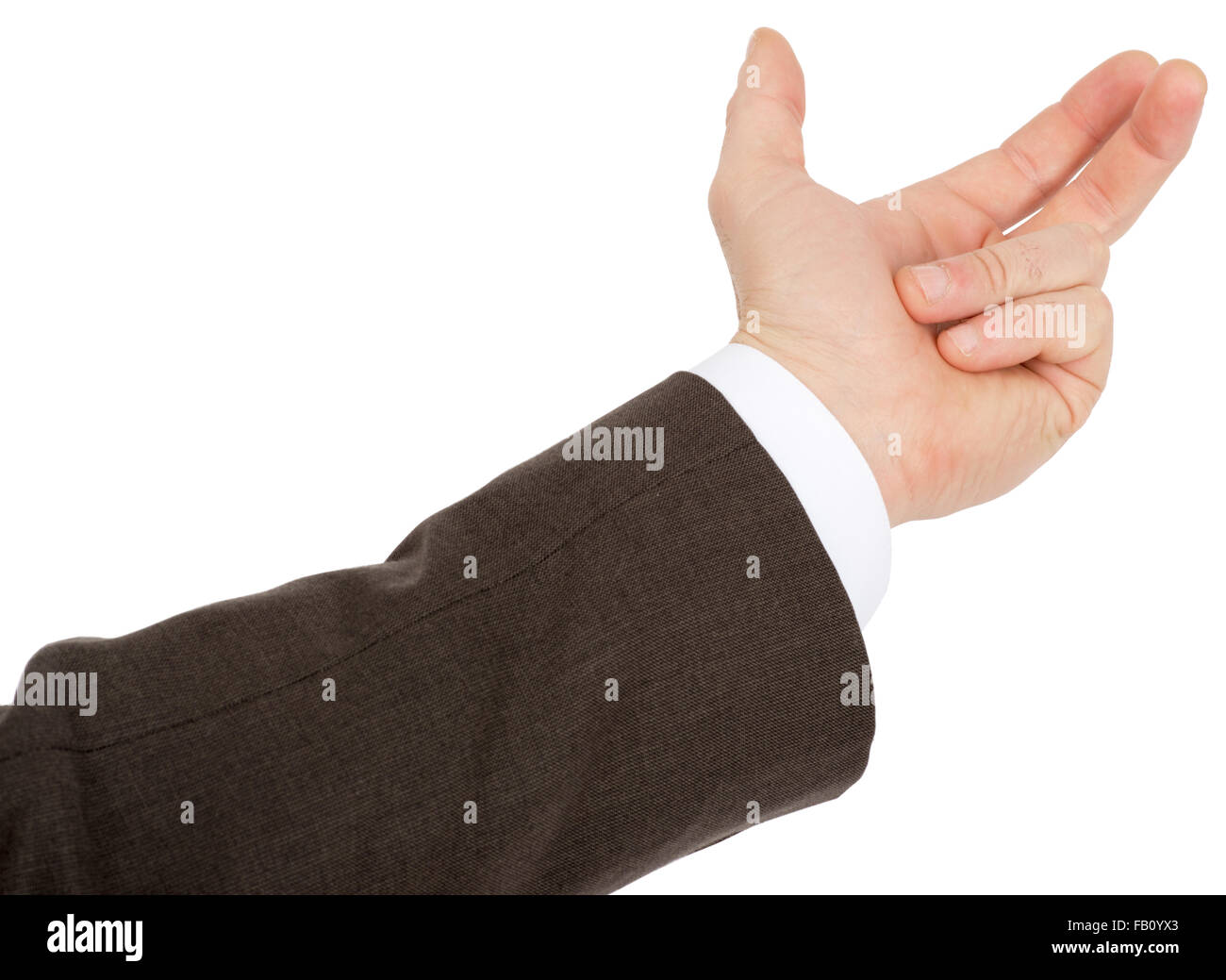 Male hand showing three Stock Photo - Alamy