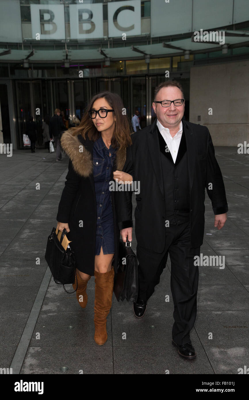 Myleene Klass and Jonathan Shalit spotted at the BBC Studios Featuring ...