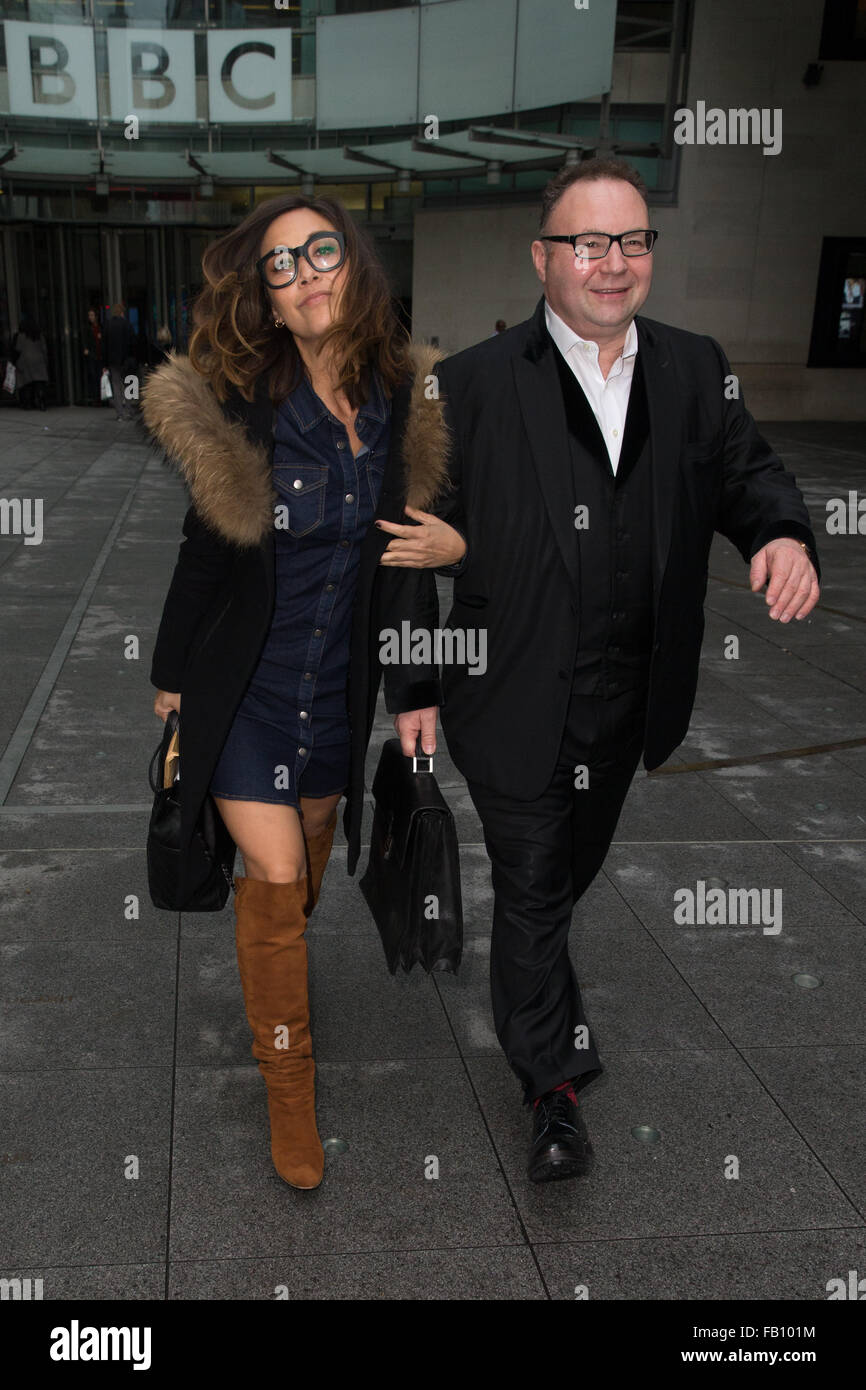 Myleene Klass and Jonathan Shalit spotted at the BBC Studios Featuring ...