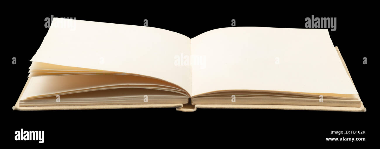 Open book with blank leaves Stock Photo - Alamy