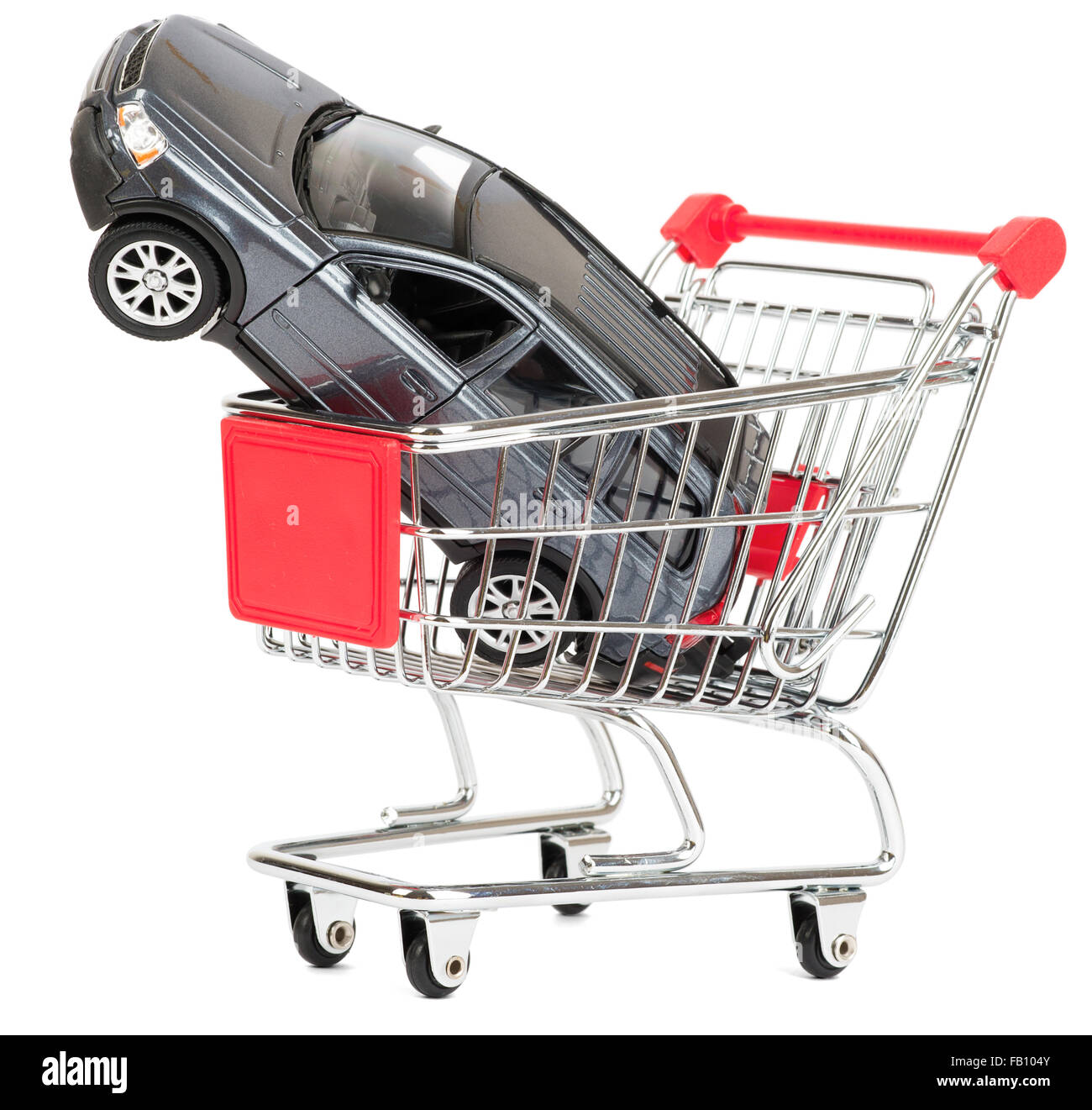 Car in shopping cart Stock Photo - Alamy