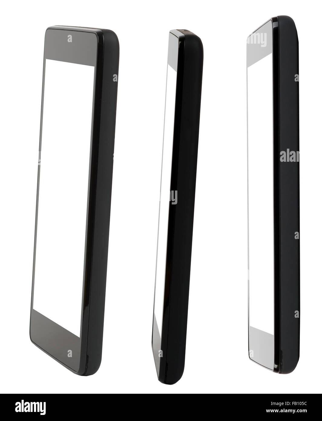 Three smartphones with blank screen Stock Photo - Alamy