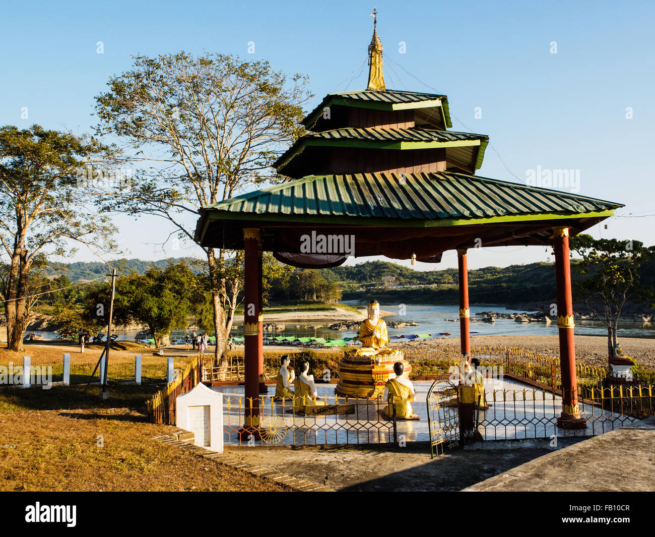 View at Myitsone, the confluence of N'mai and Mali rivers Stock Photo ...