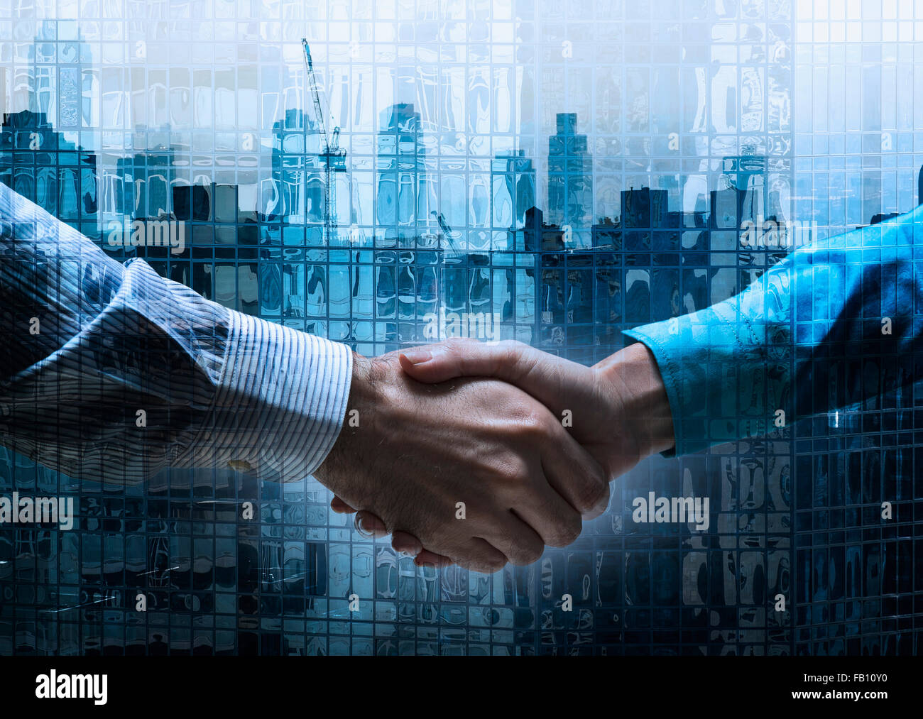 Digital handshake hi-res stock photography and images - Alamy