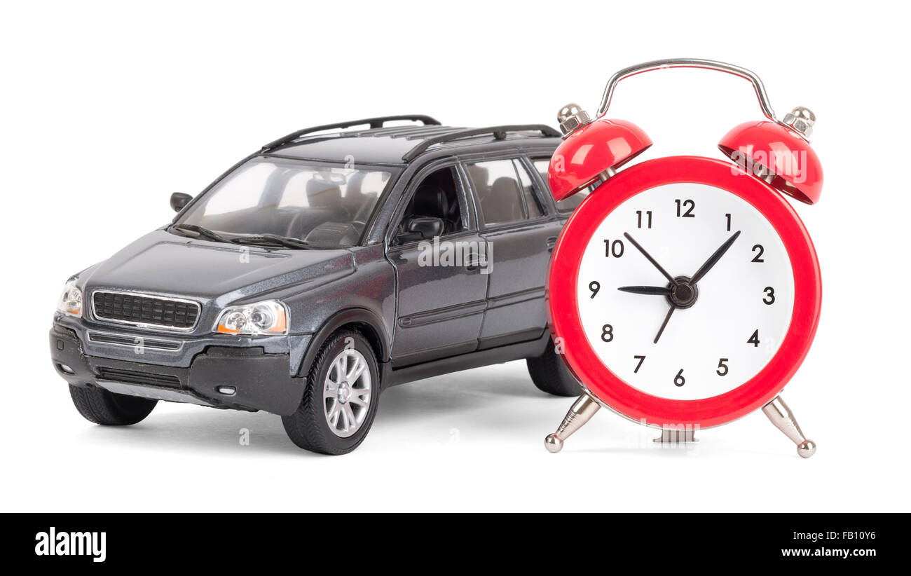 Car with alarm clock Stock Photo - Alamy