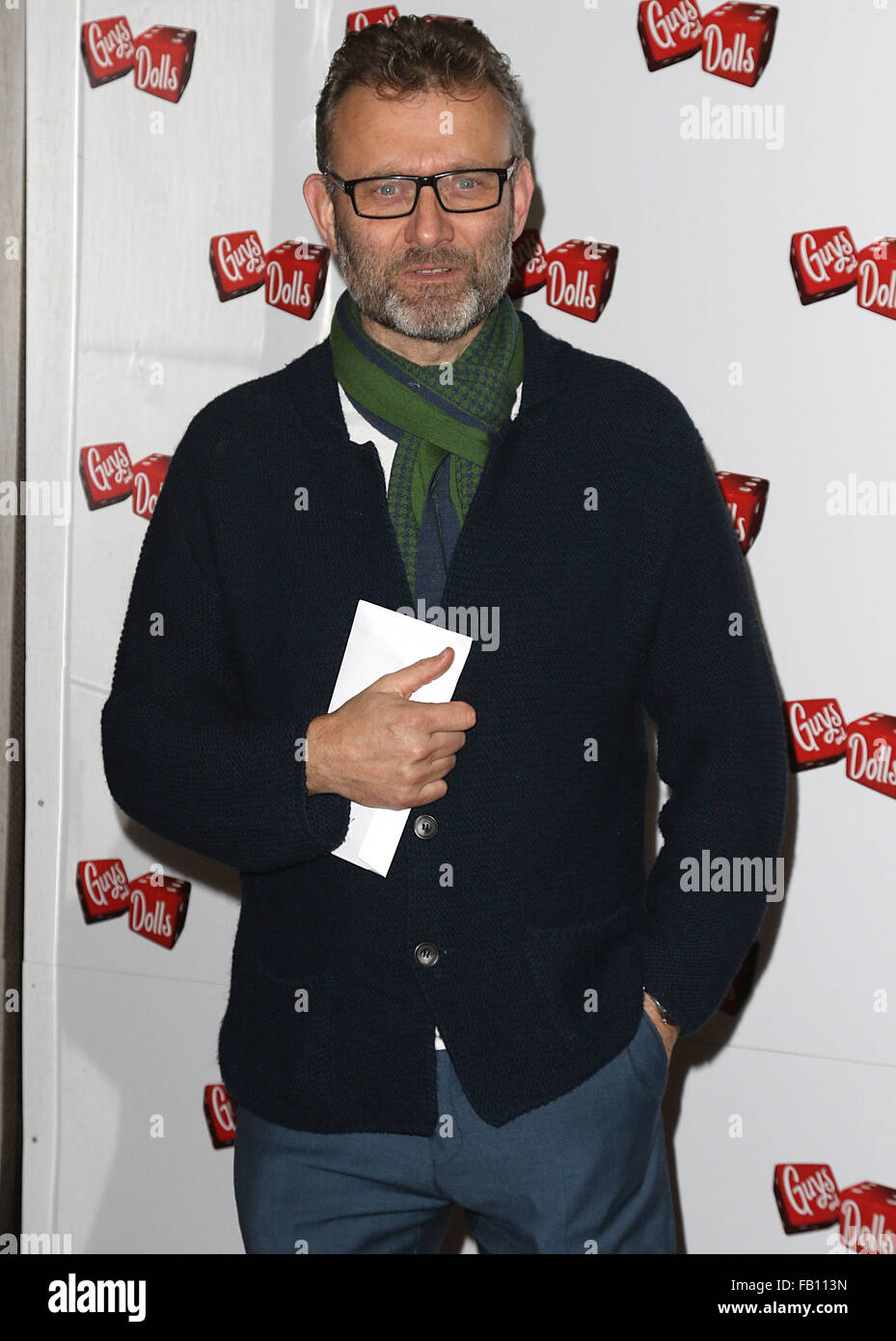 London, UK. Hugh Dennis at Guys & Dolls - Press Night, at The Savoy ...