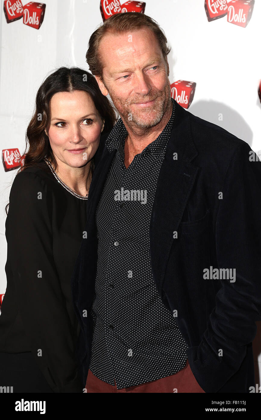 London, UK. Iain Glen & Charlotte Emmerson at Guys & Dolls - Press ...
