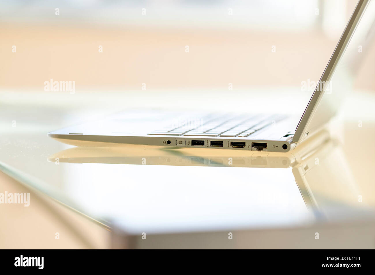 On glass table hi-res stock photography and images - Alamy