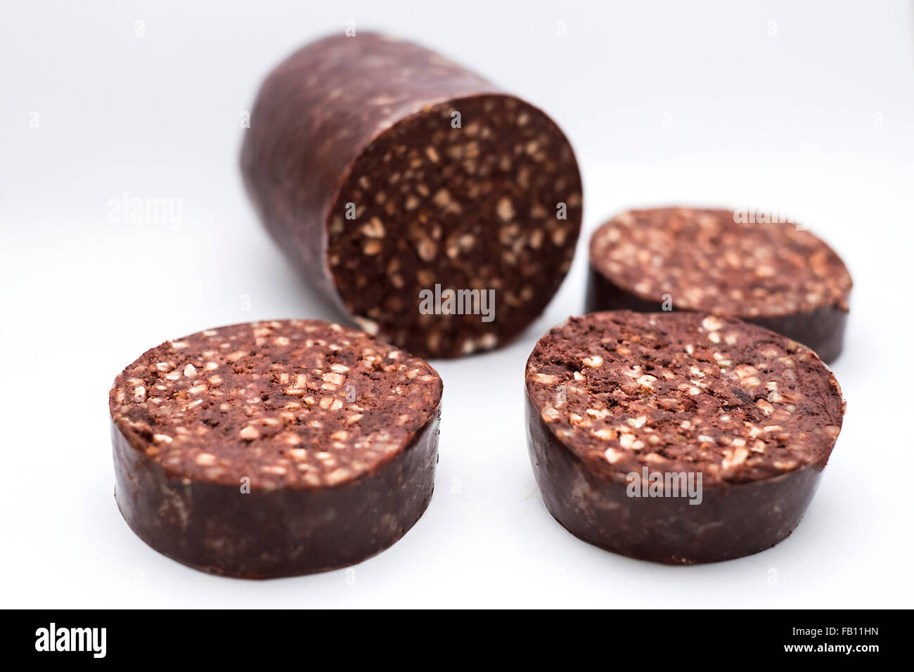 A Black Pudding sausage Stock Photo - Alamy