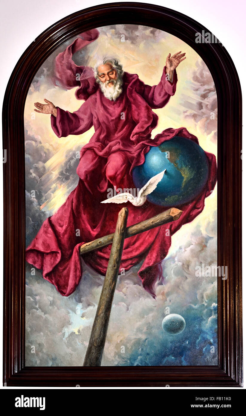 God and jesus sitting on clouds hi-res stock photography and images - Alamy