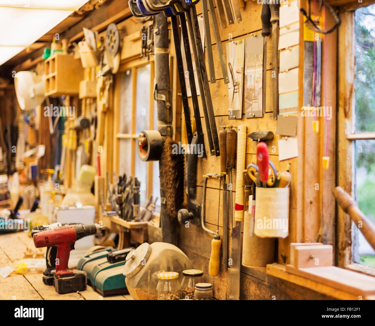 Interior of carpentry workshop hi-res stock photography and images - Alamy
