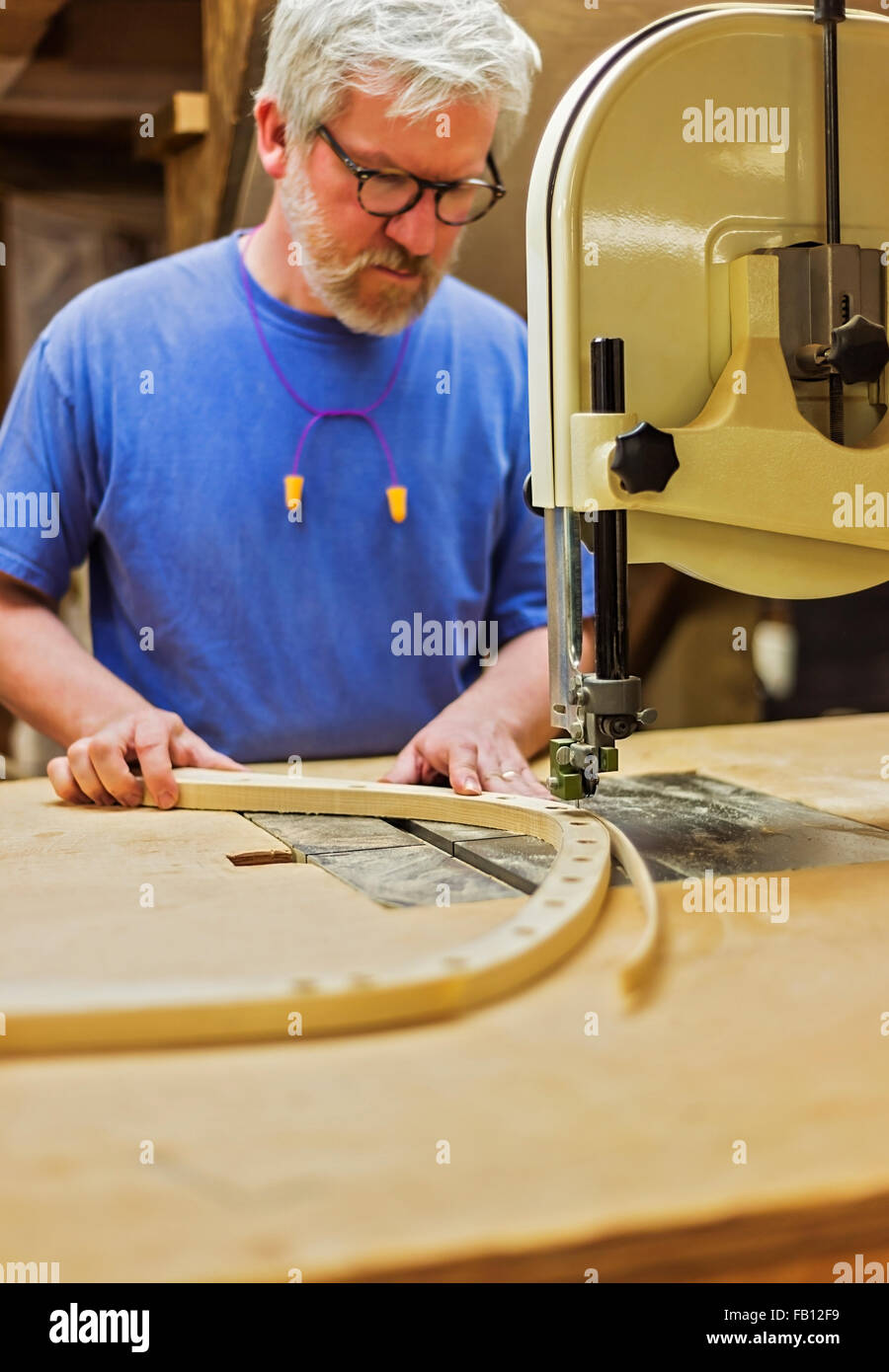 Carpenter in workshop Stock Photo - Alamy