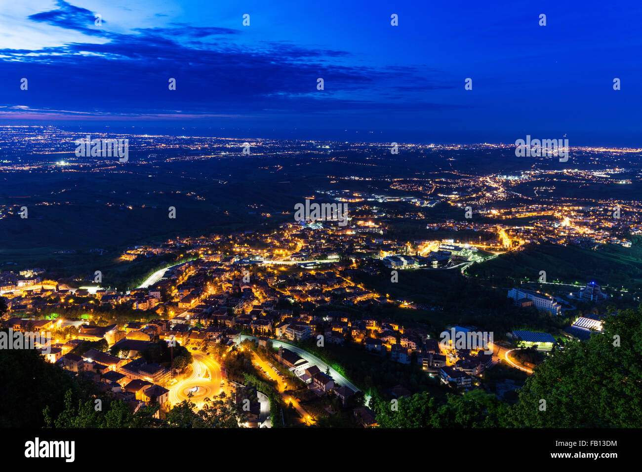Townscape at night Stock Photo - Alamy