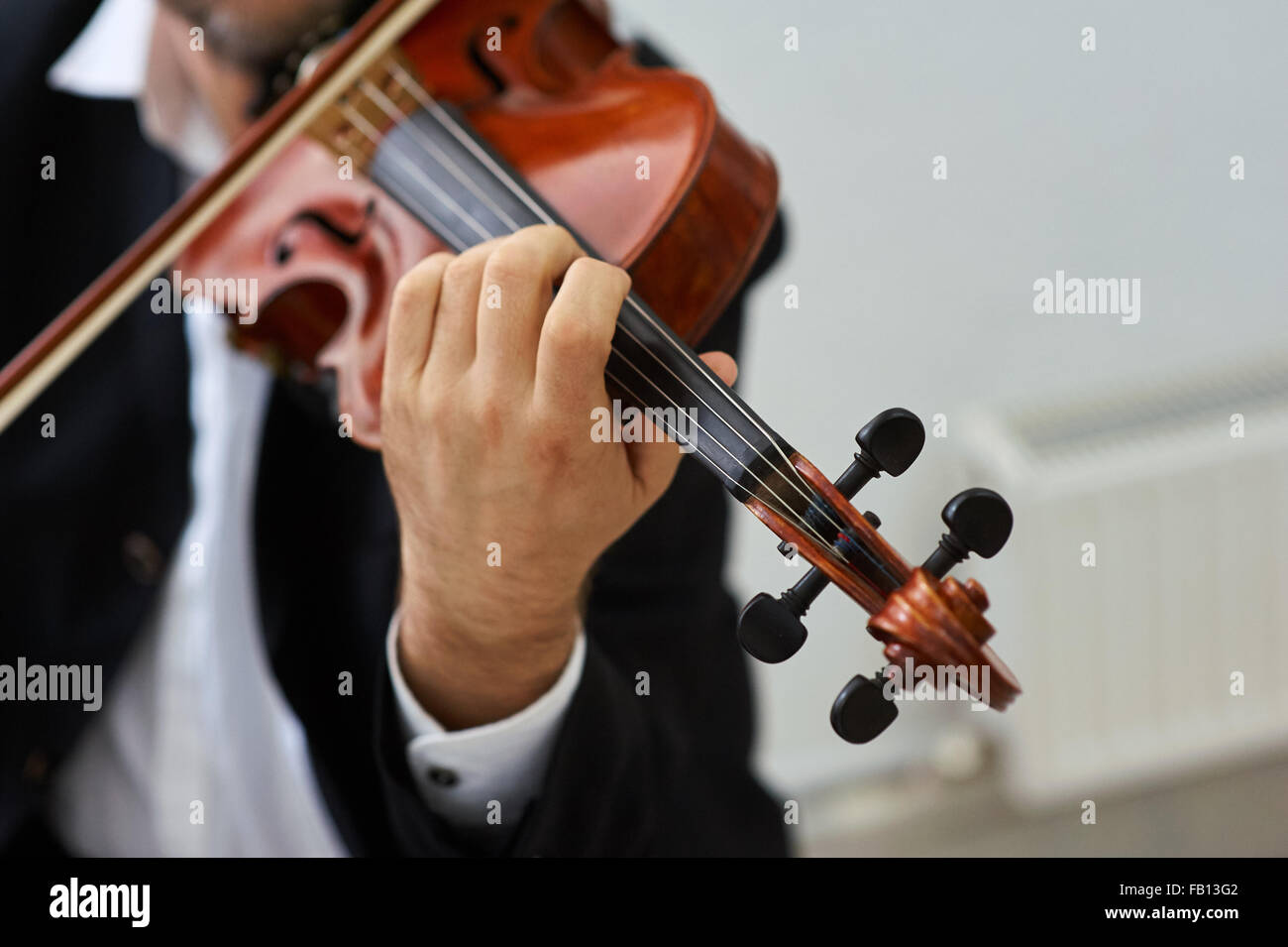 Man Violinist Playing Classical Violin Music in Musical Performance ...