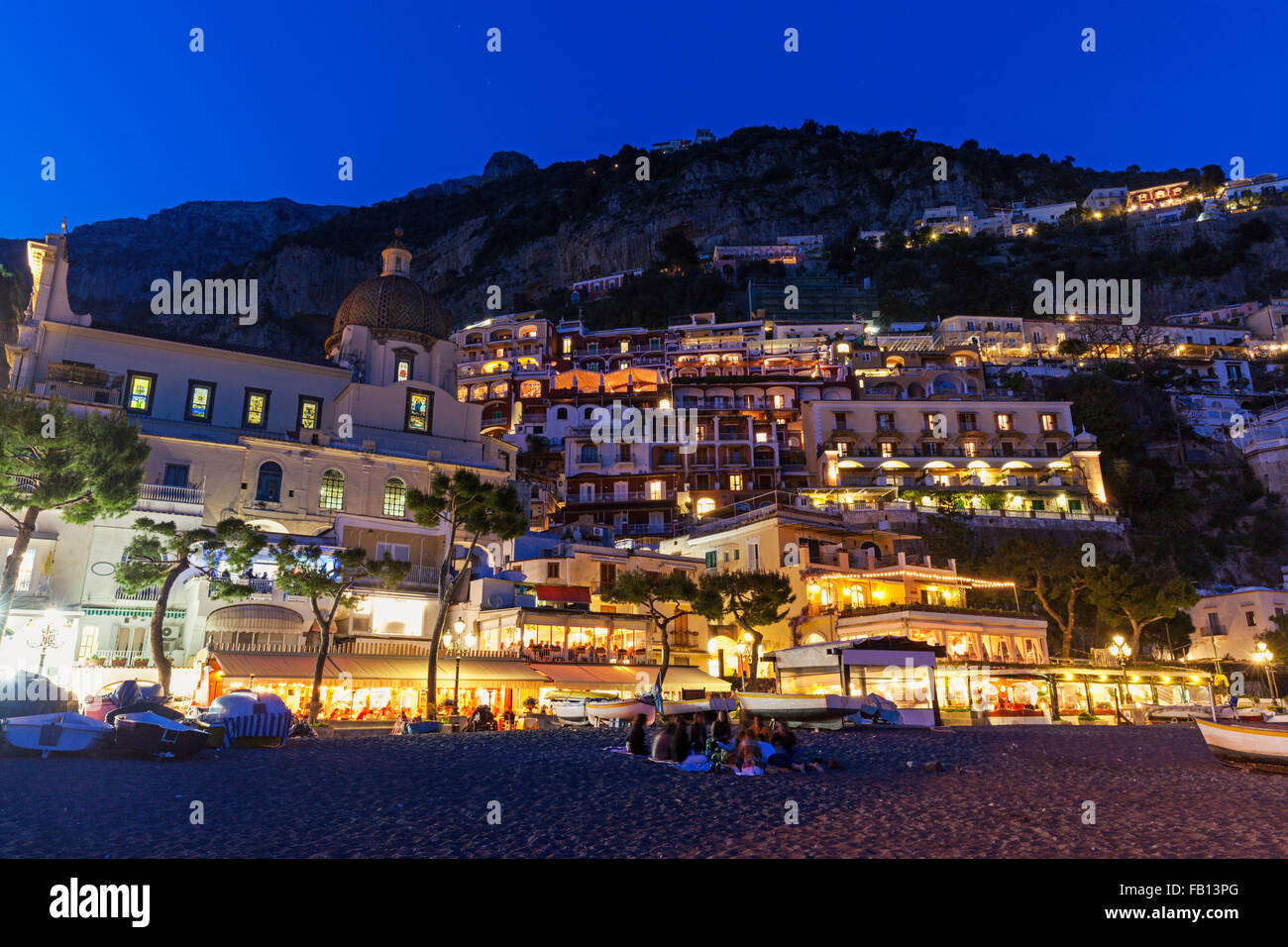 Positano at night hi-res stock photography and images - Alamy