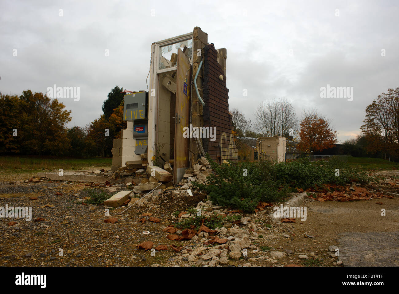 A partially demolished building Stock Photo - Alamy
