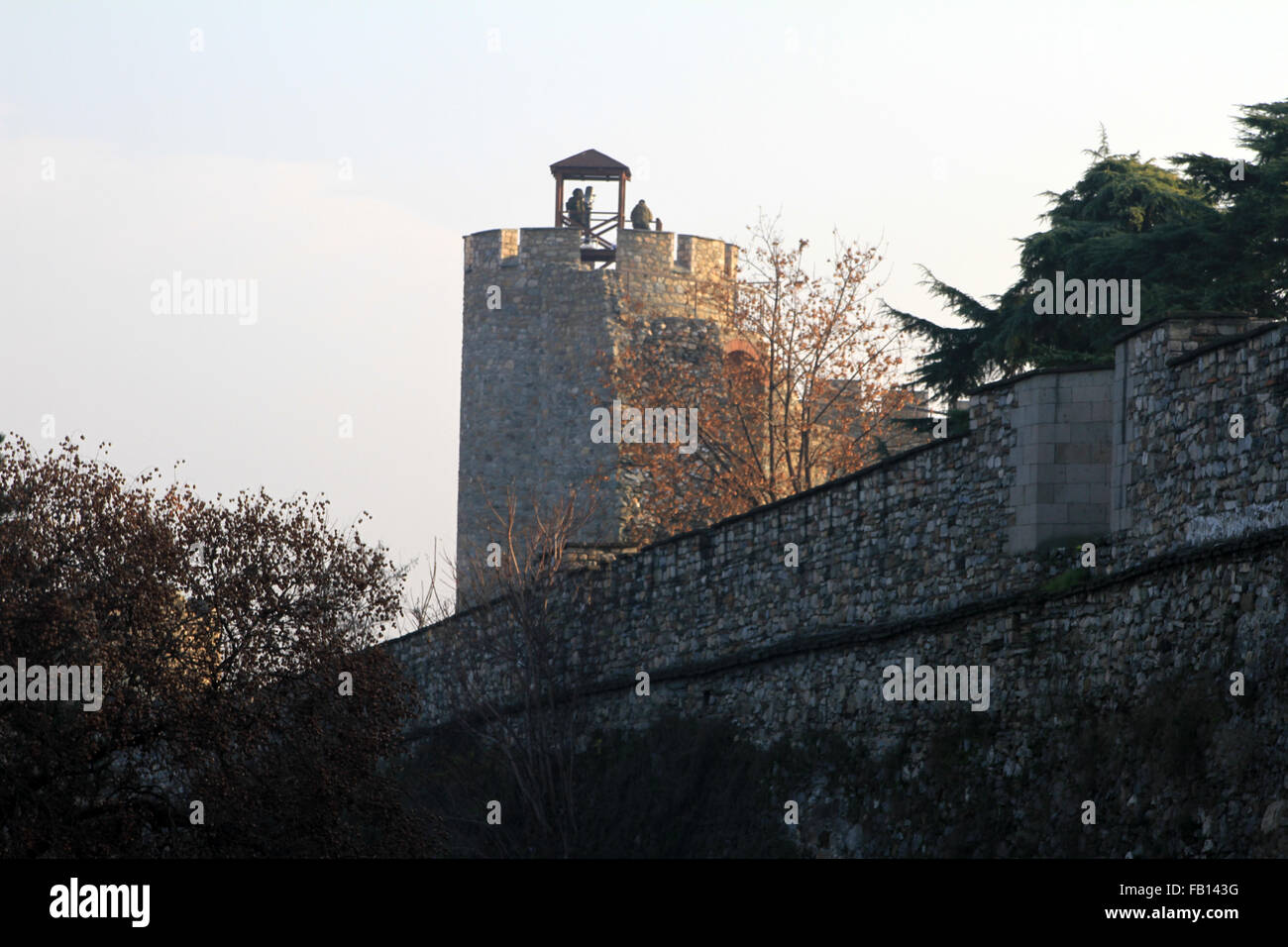 Skopje Fortress, also known as Kale Fortress in Skopje, Macedonia Stock ...
