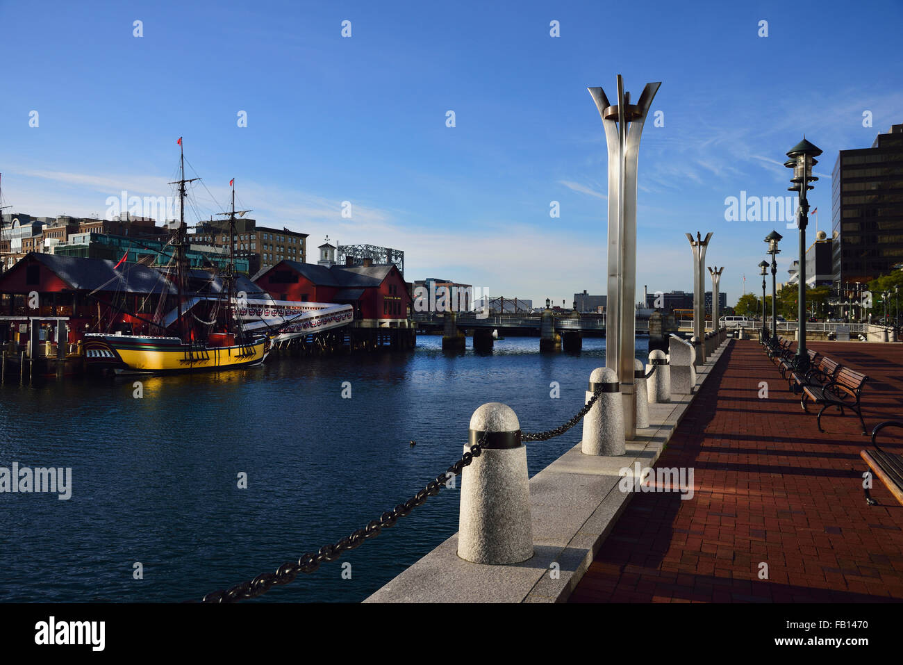 Pedestrian walkway at waterfront Stock Photo - Alamy