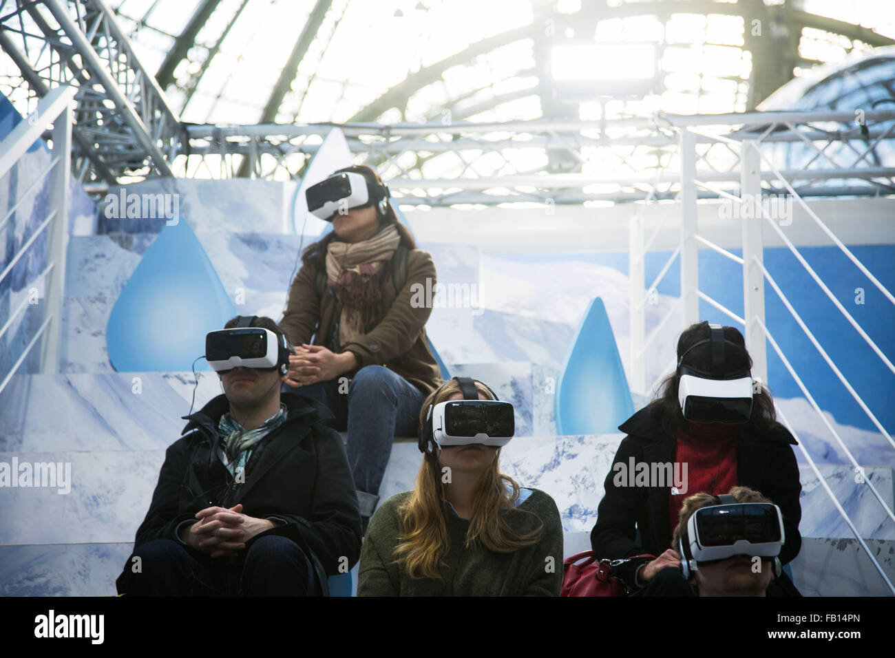 Virtual reality check on nature. The Evian stand at Solutions 21. To ...