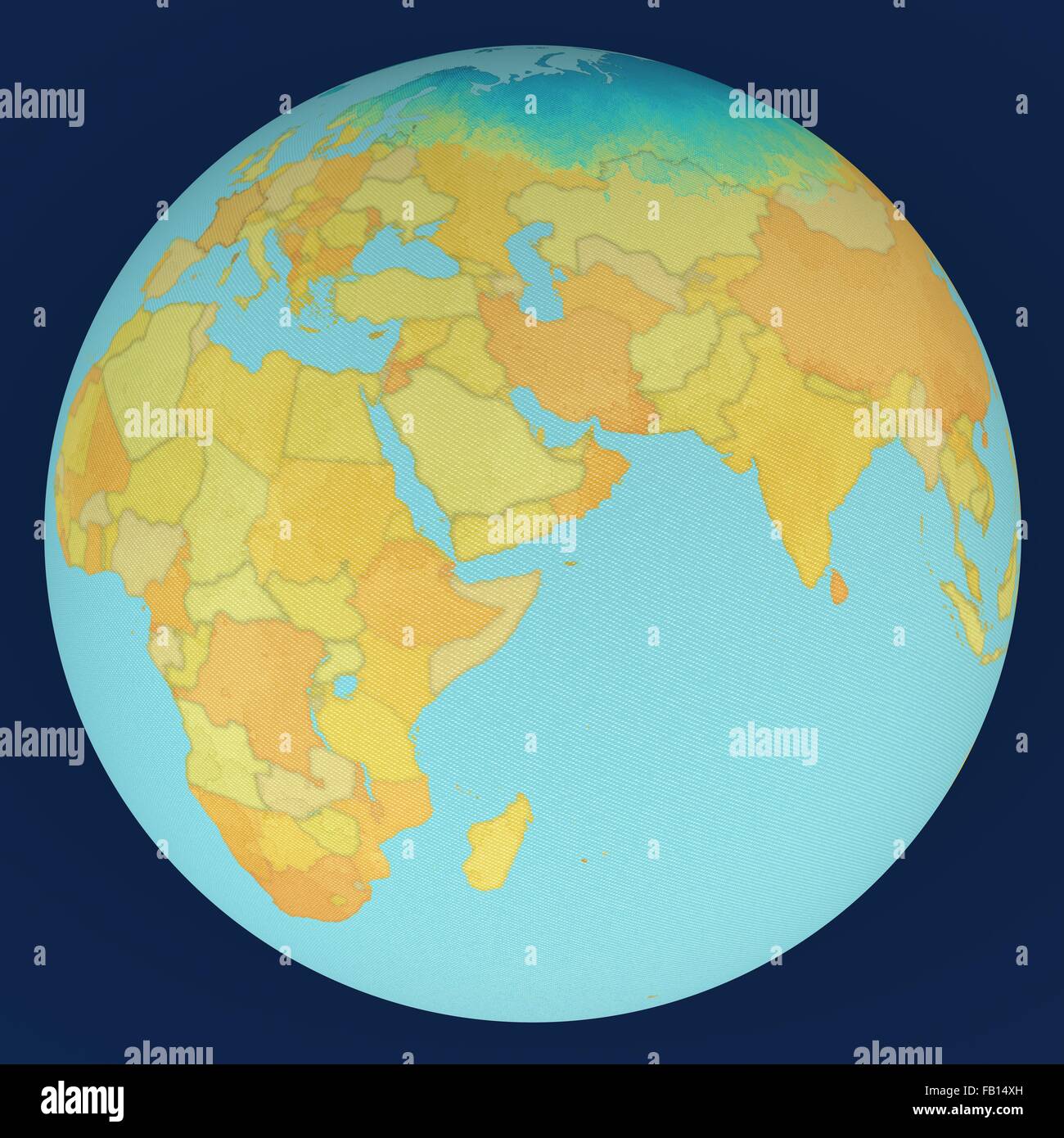 World map, globe, Middle East Stock Photo - Alamy