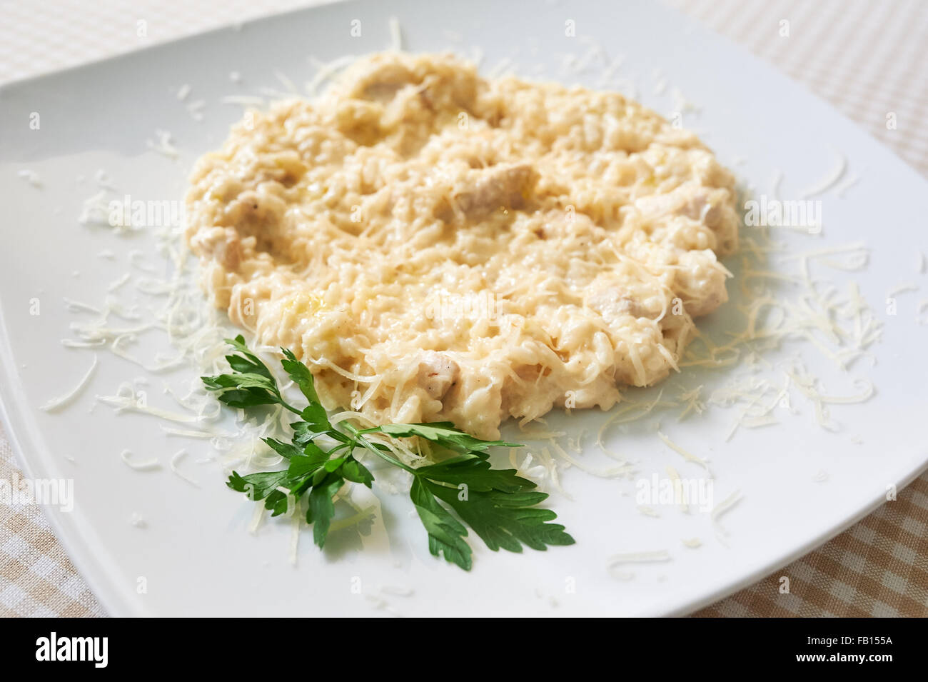 Risotto with Cheese Stock Photo - Alamy