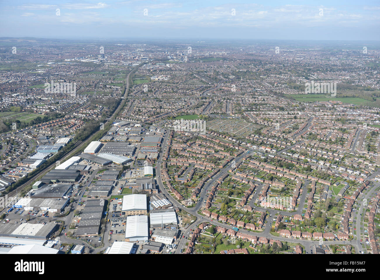 An aerial view of the Chartwell Drive industrial estate in Leicester ...