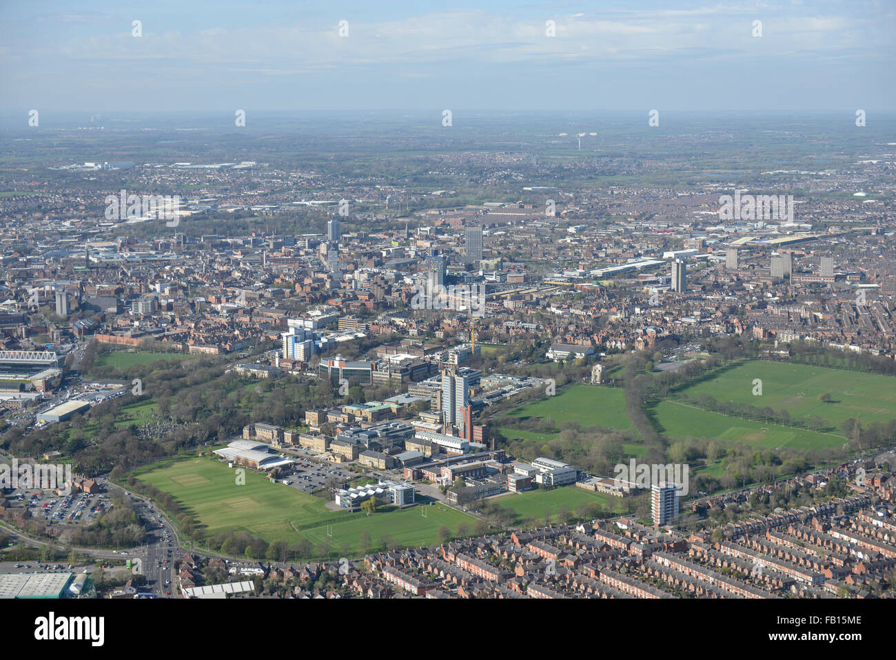 Aerial view of leicester city centre hi-res stock photography and ...