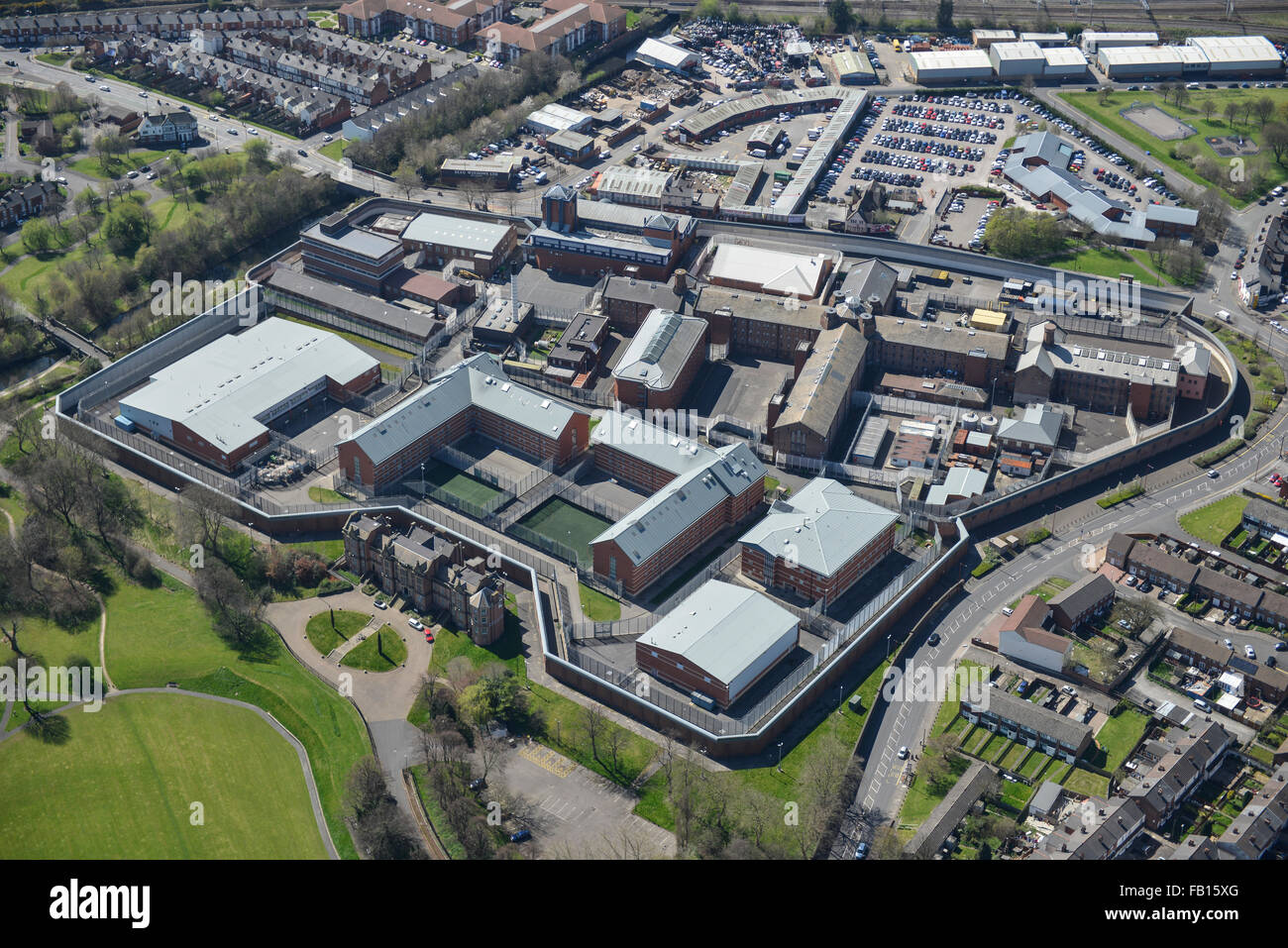 An aerial view of HMP Birmingham, also known as Winson Green Prison ...