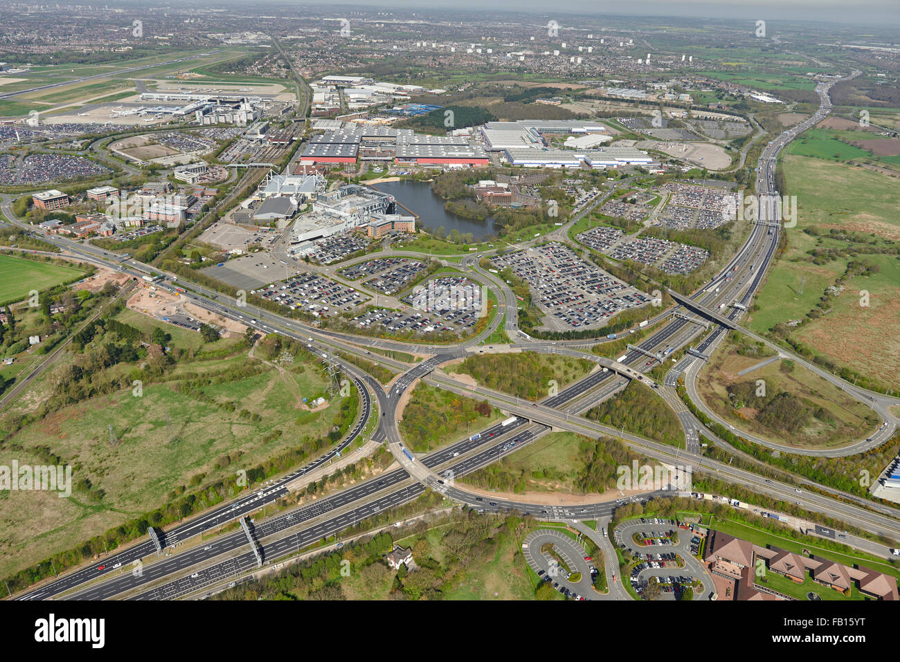 An aerial view of the NEC near Birmingham Stock Photo - Alamy