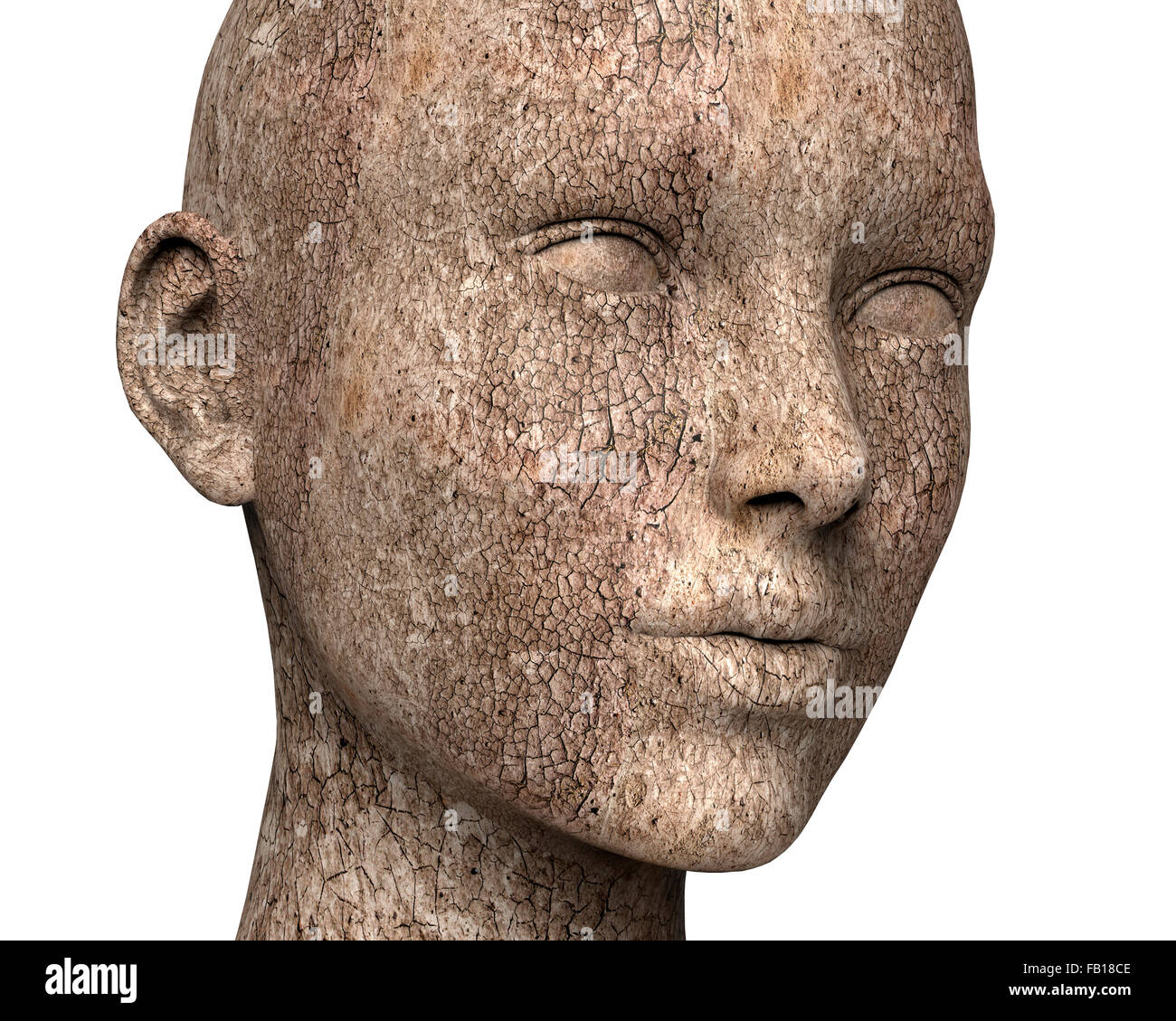 woman with very dry skin isolated on white background Stock Photo - Alamy