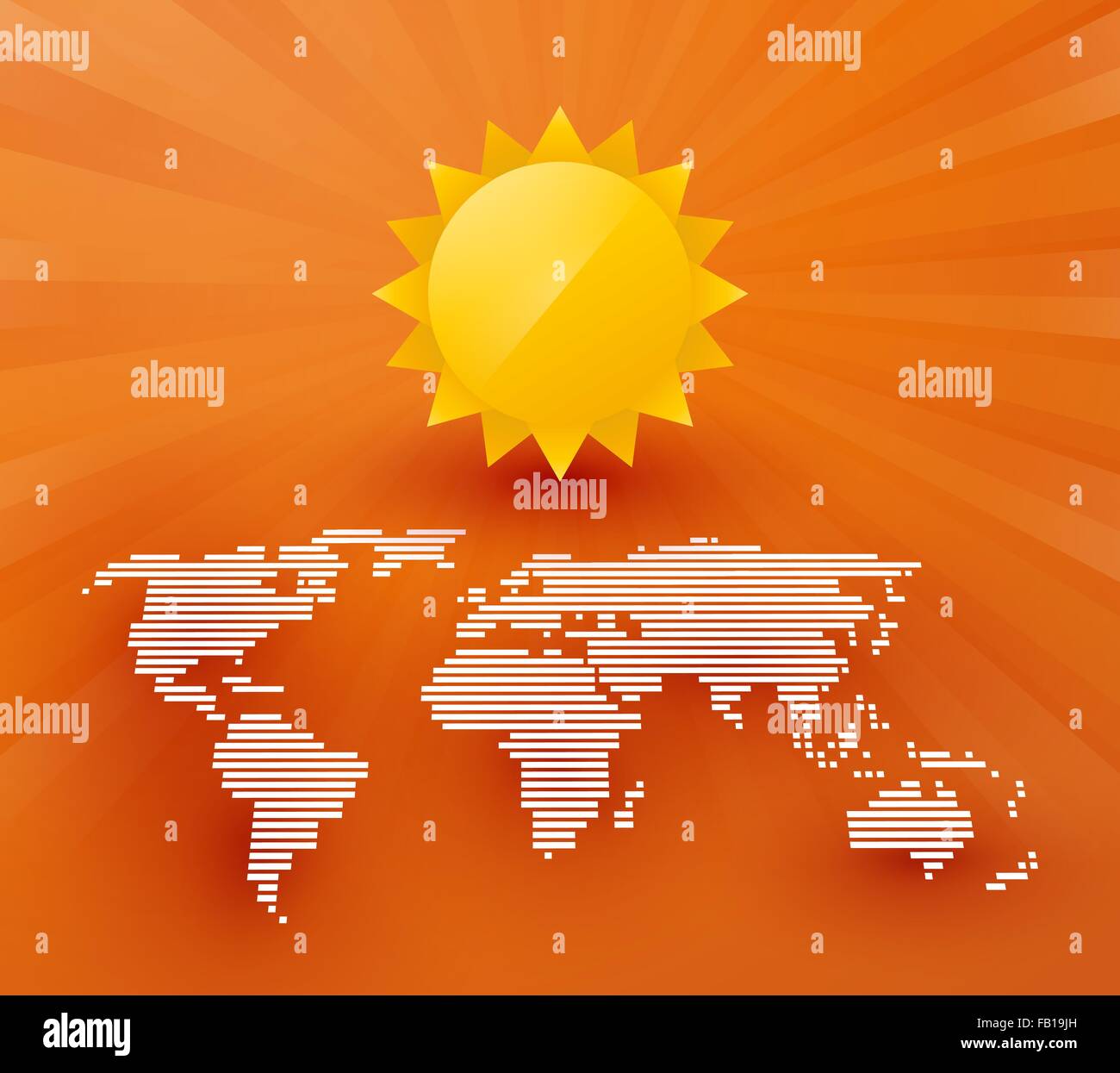 Sun map Stock Vector Images - Alamy
