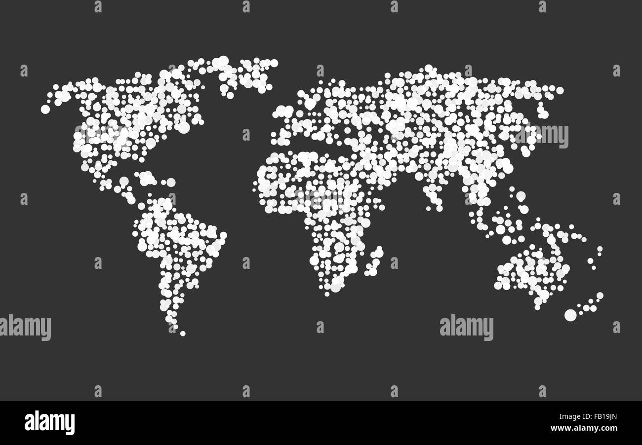 World map dots hi-res stock photography and images - Alamy