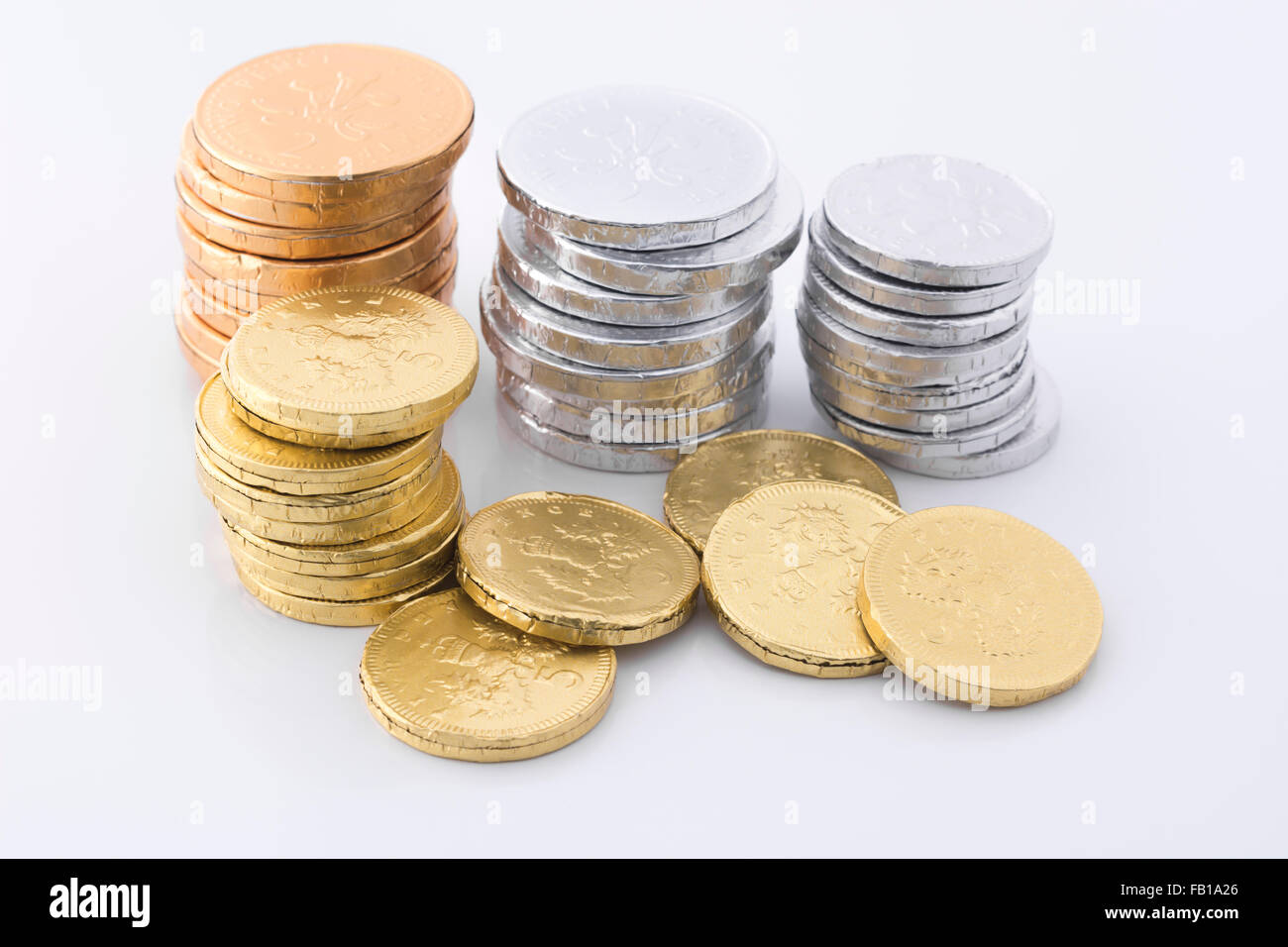 2p coins stack hi-res stock photography and images - Alamy