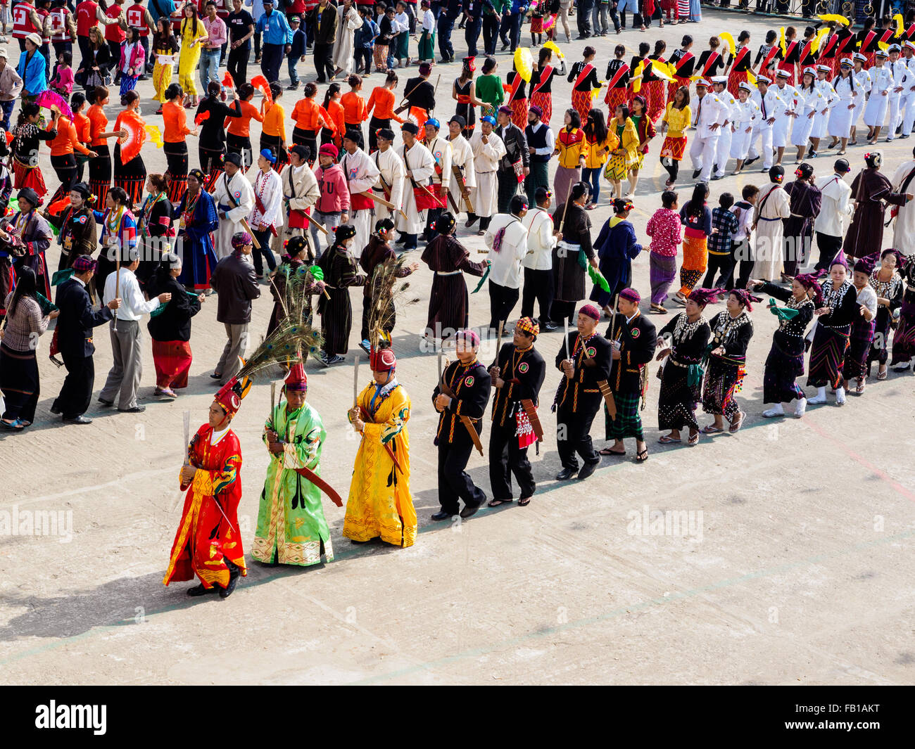 Manau Dance, traditional ceremony of Kachin people to celebrate Kachin ...