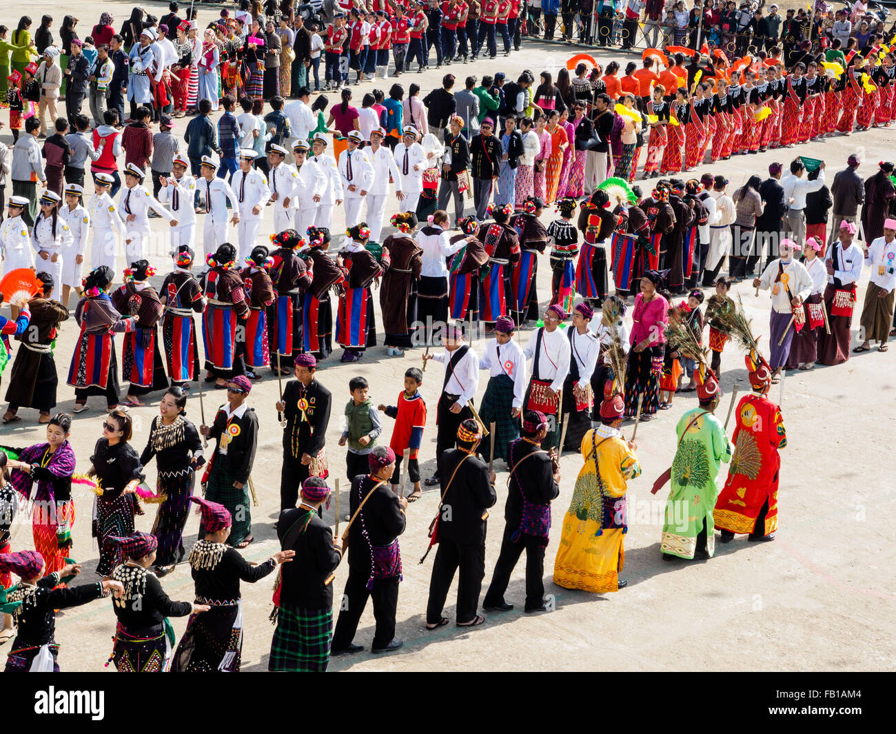 Manau Dance, traditional ceremony of Kachin people to celebrate Kachin ...