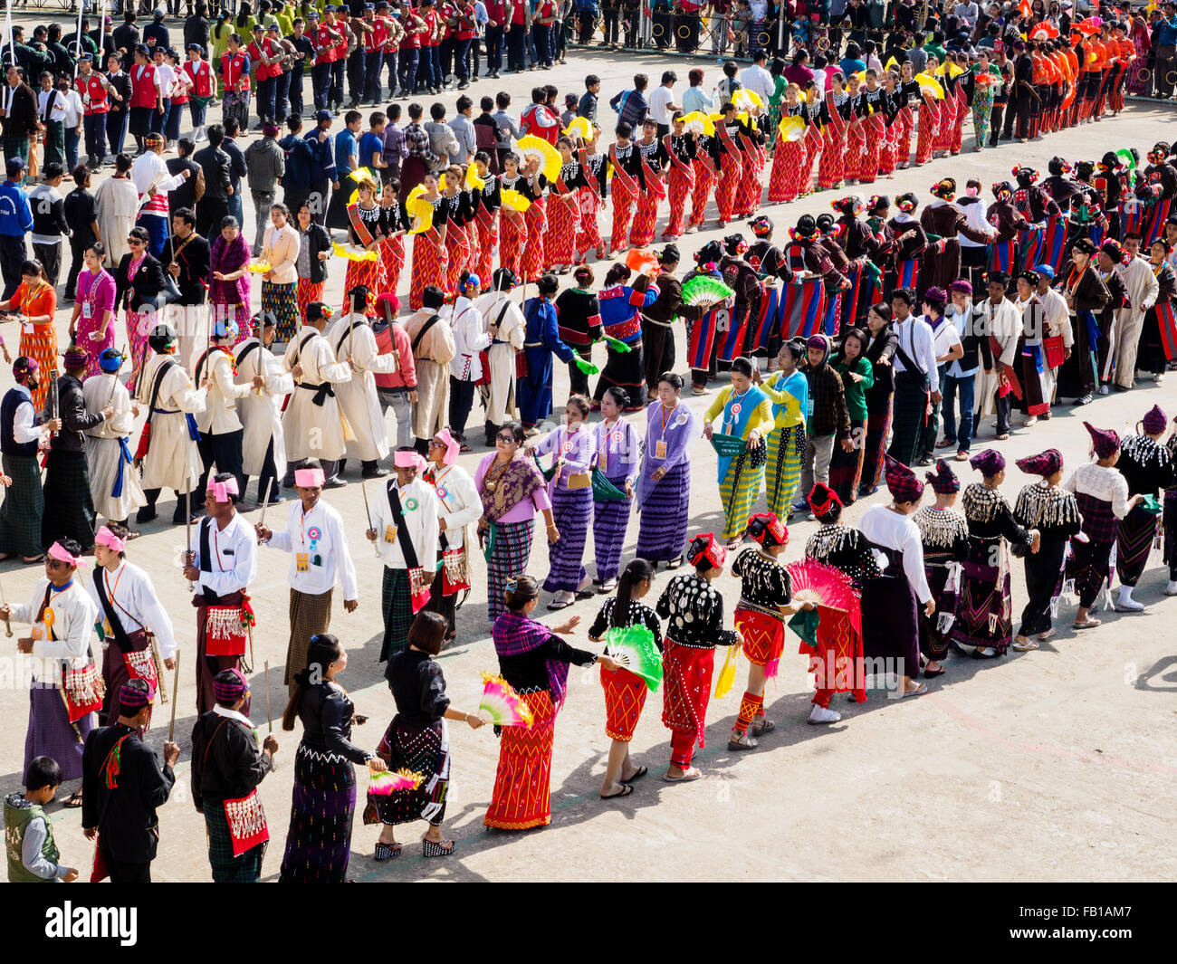 Manau Dance, traditional ceremony of Kachin people to celebrate Kachin ...
