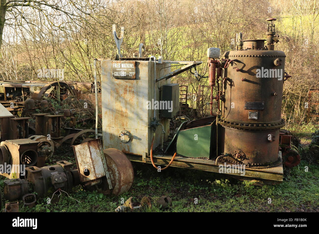 Old mining equipment at Clearwell Caves Stock Photo - Alamy