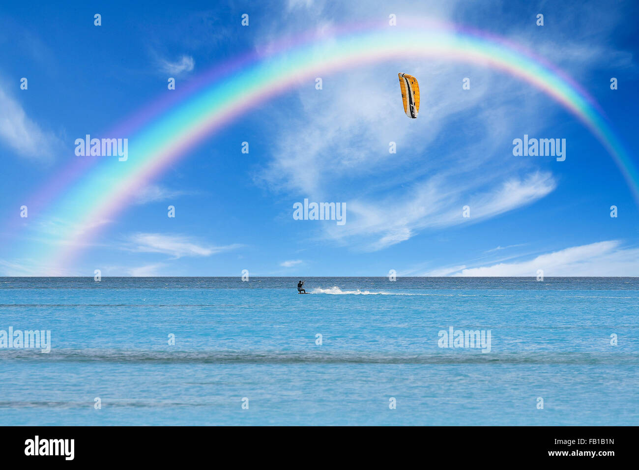 Surfer under rainbow hi-res stock photography and images - Alamy