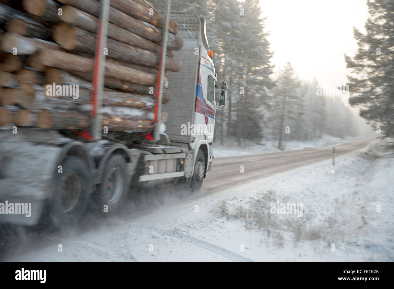 Timber transport road hi-res stock photography and images - Alamy